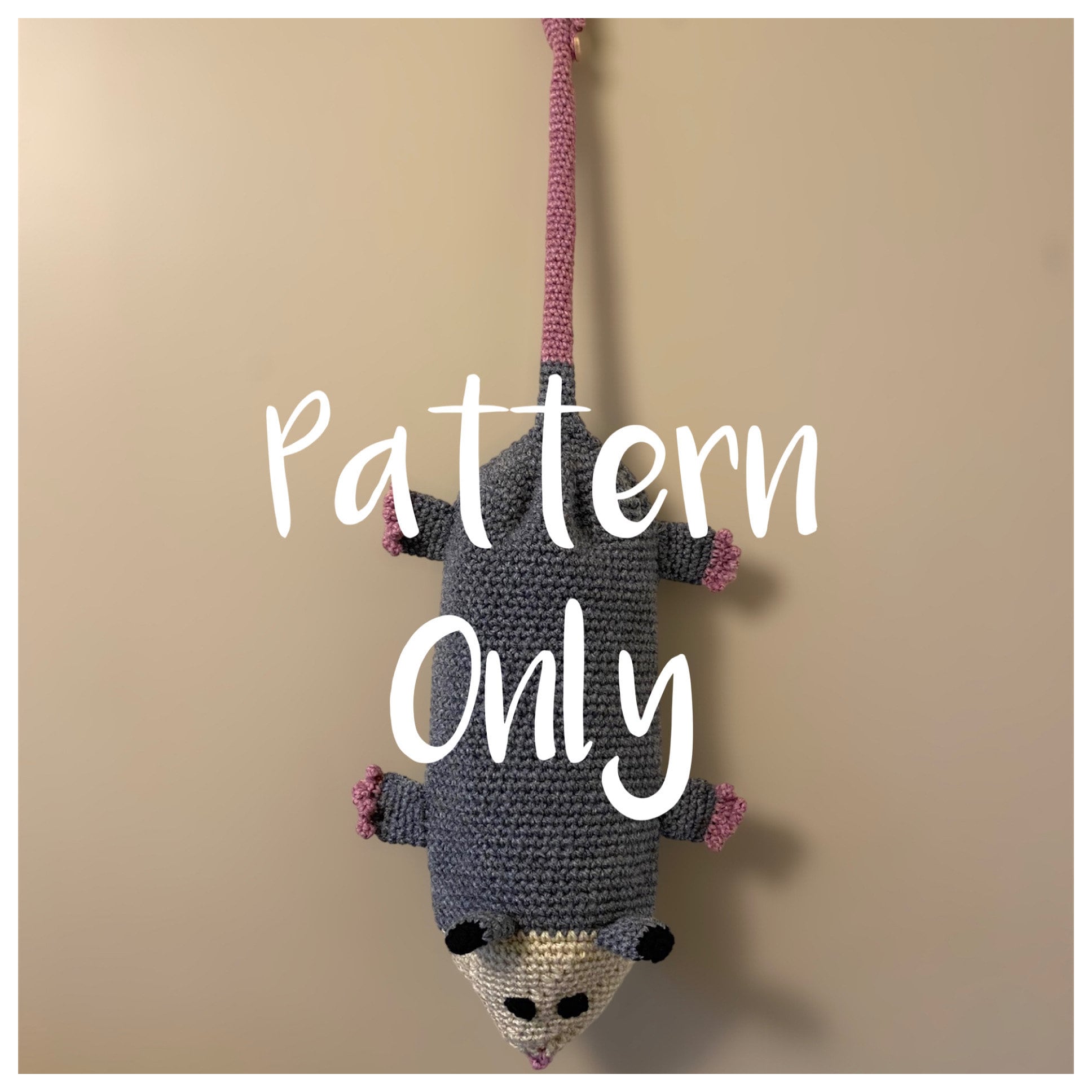Crochet Opossum Bag Holder Pattern - Etsy