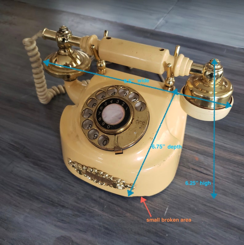 Vintage Rotary Telephone_1980's_spin Dial_french Stype (90-9) - Etsy