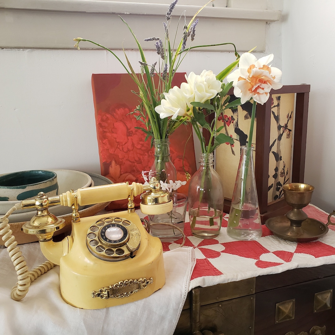 Vintage Rotary Telephone_1980's_spin Dial_french Stype (90-9) - Etsy