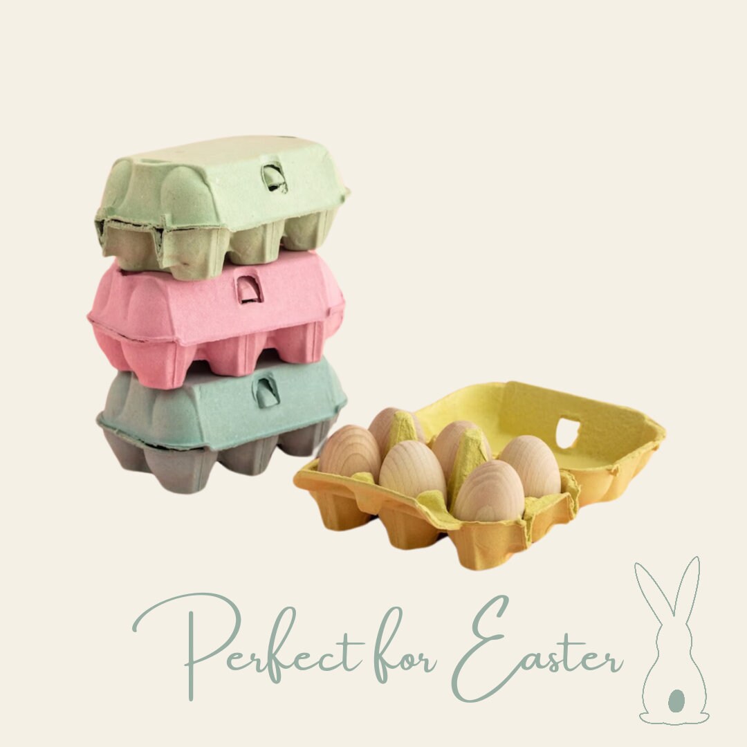 Colourful Egg Boxes 4 Pack Egg Decorations Reusable Egg Box Pink Green ...