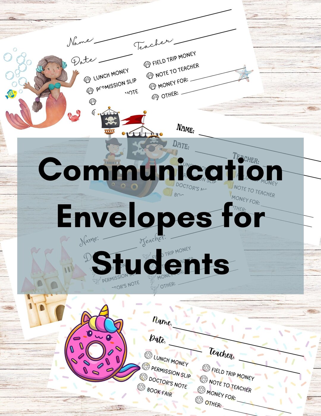 Printable Student Money/communication Envelopes, Back to School, Lunch ...