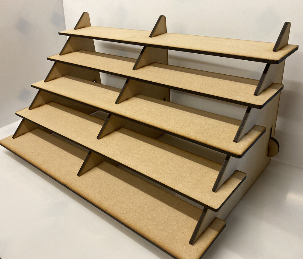 5 Tier Display Stand. 60cm Laser Cut Craft Shelving. Painting, Counter ...