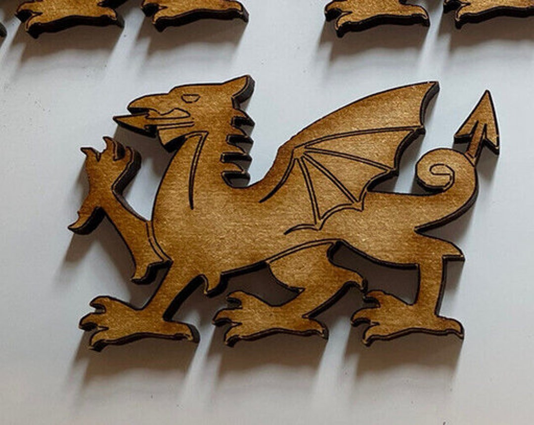 25x Engraved Wooden Welsh Dragon Shapes 60mm. Craft Cymru Wales. - Etsy UK