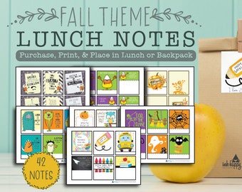 Lunch cards for kids | Etsy