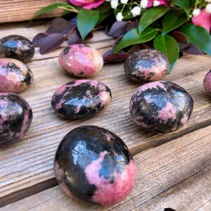 Rhodonite Polished Stone | Etsy