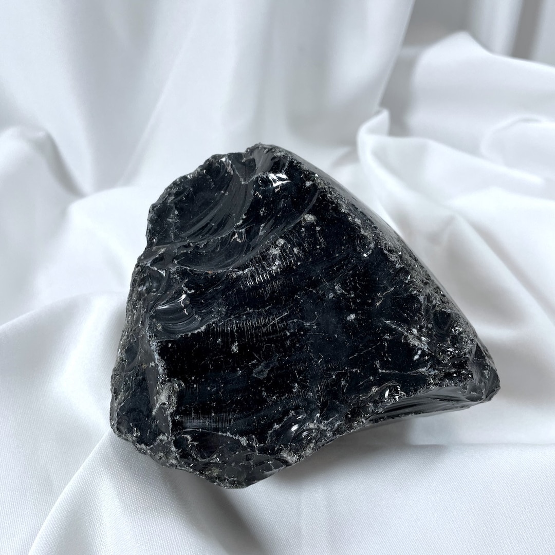 Obsidian Crystal, Unpolished and Natural Rough Black Obsidian - Etsy