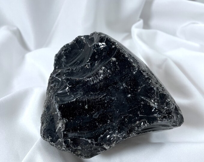 Obsidian Crystal, Unpolished and Natural Rough Black Obsidian - Etsy