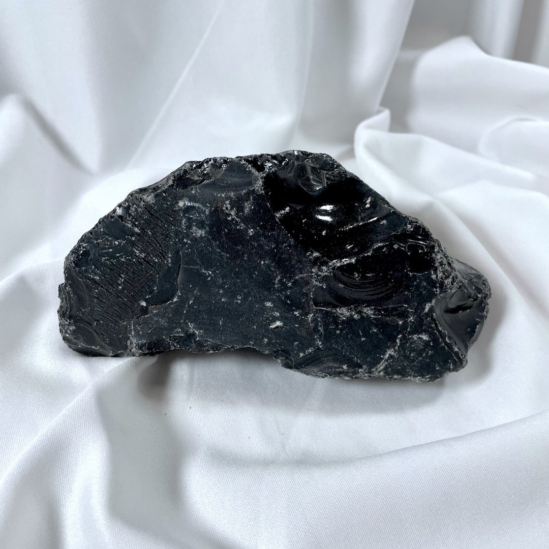 Obsidian Crystal, Unpolished and Natural Rough Black Obsidian - Etsy