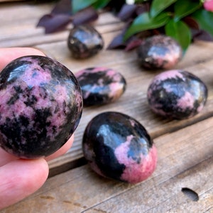 Rhodonite Polished Stone - Etsy