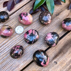 Rhodonite Polished Stone | Etsy
