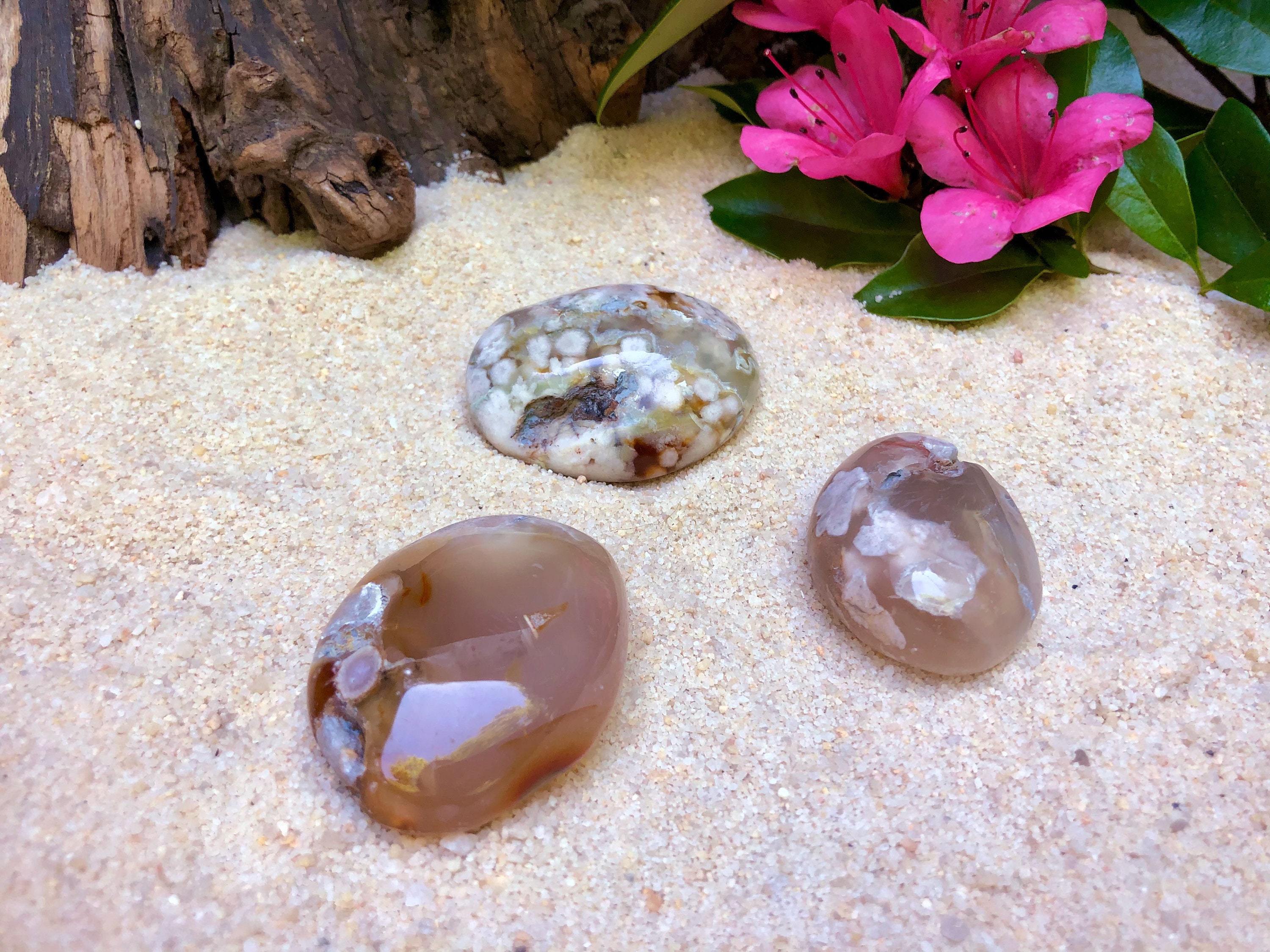 Flower Agate Polished Stone - Etsy