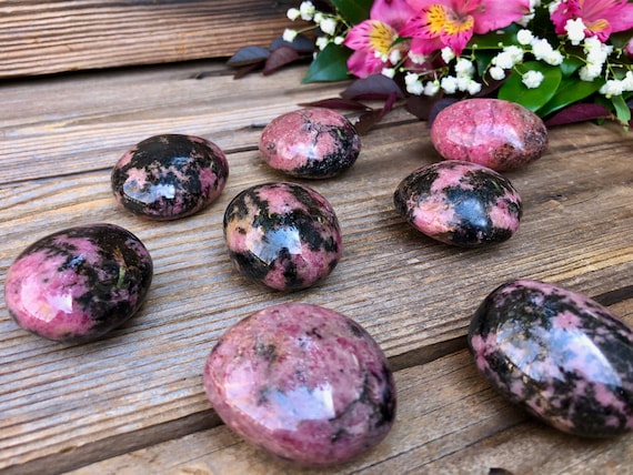 Rhodonite Polished Stone - Etsy