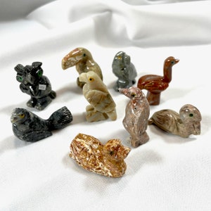 Soapstone Animals Hand-carved Miniature Stone Animal Figurines - Etsy