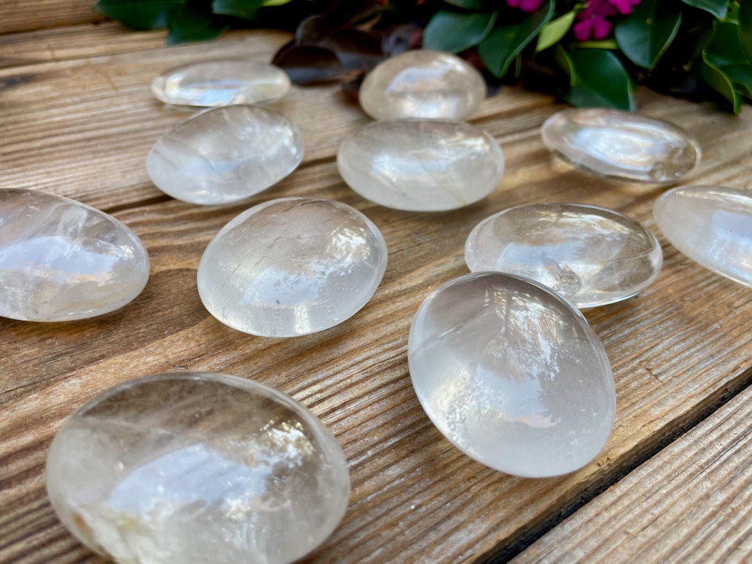 Clear Quartz Palm Stone - Etsy