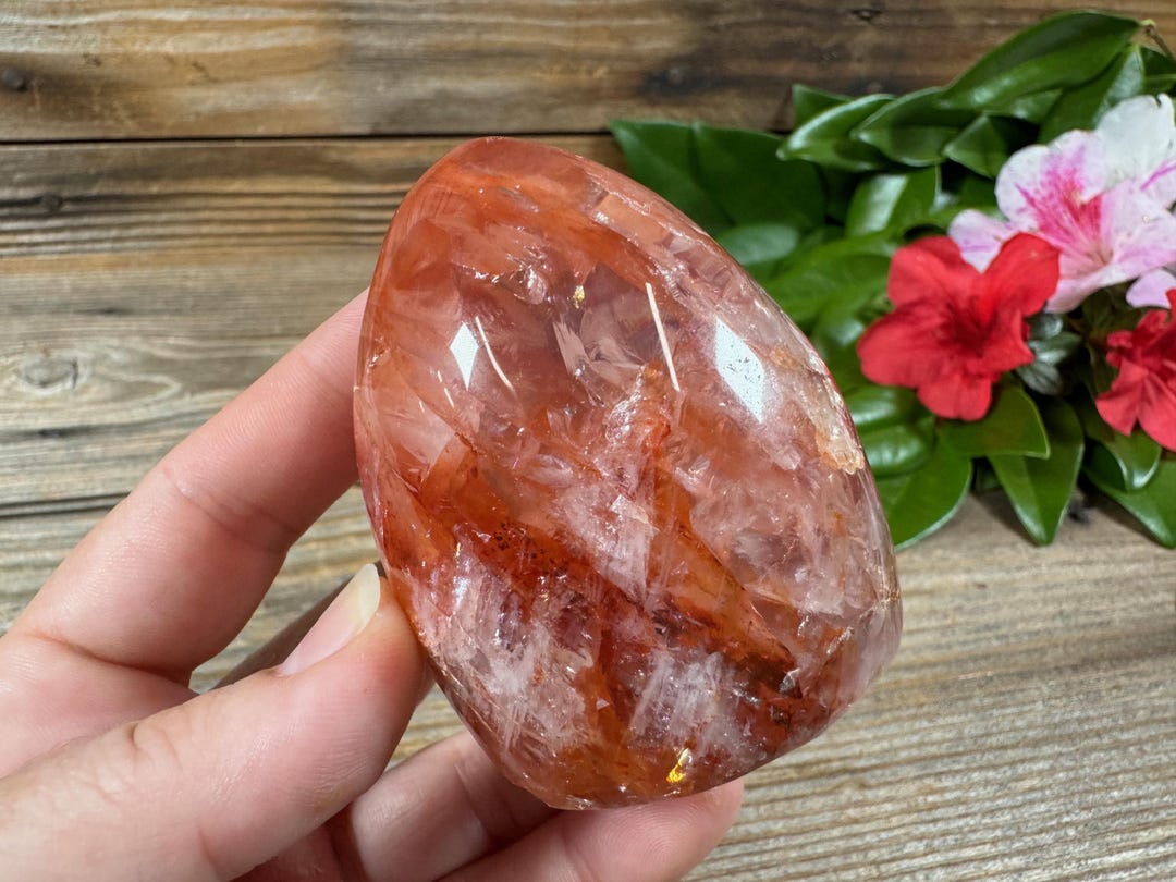 Hematoid Fire Quartz Crystal Free Form - Etsy