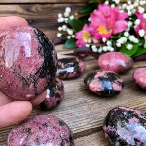 Rhodonite Polished Stone - Etsy