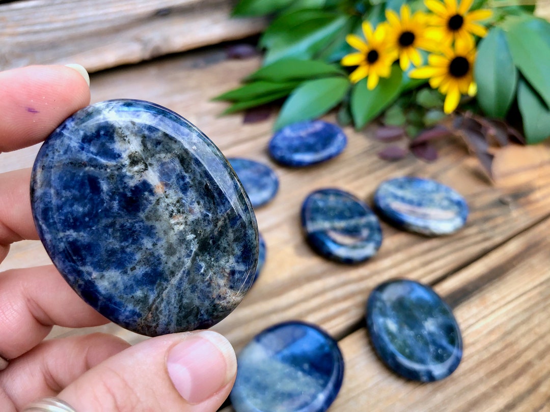 Sodalite Worry Stone - Etsy