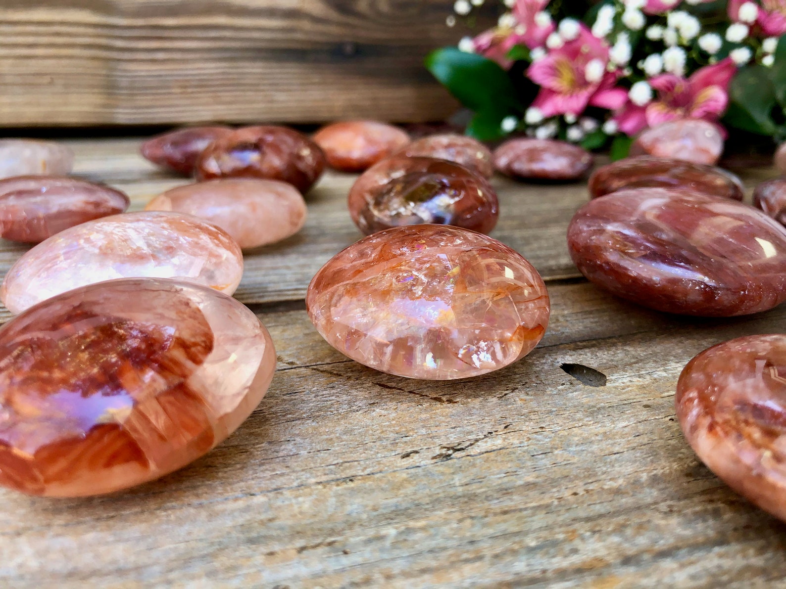 Hematoid Fire Quartz Polished Stone - Etsy