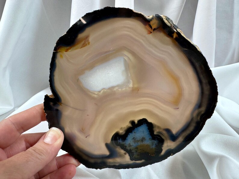Agate Geode Slice, Polished on Both Sides - Etsy