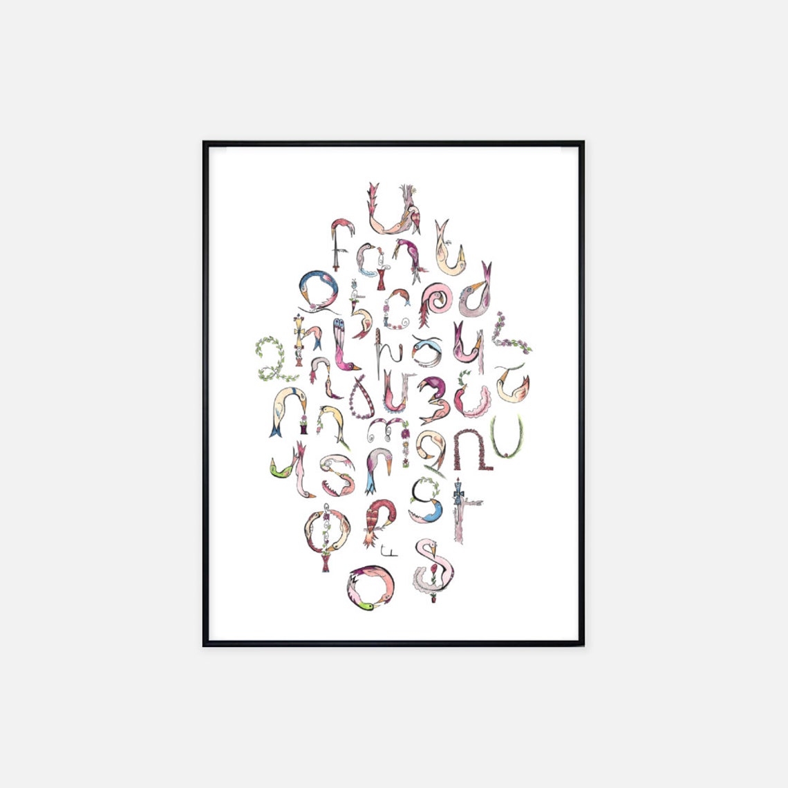 Armenian Alphabet Poster Print | Etsy