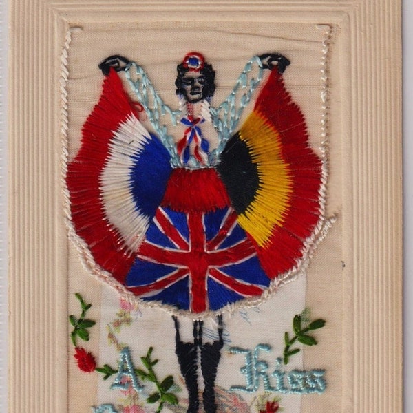 Embroidered Postcard - Etsy