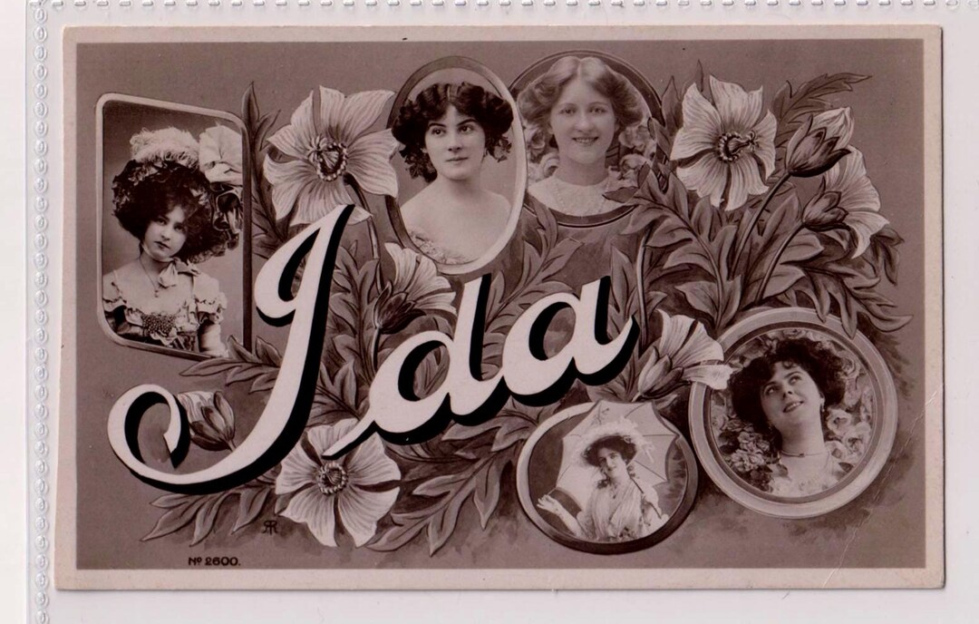 IDA, Big LETTERS, British ACTRESSES, Antique Real Photo Postcard, C1905 ...