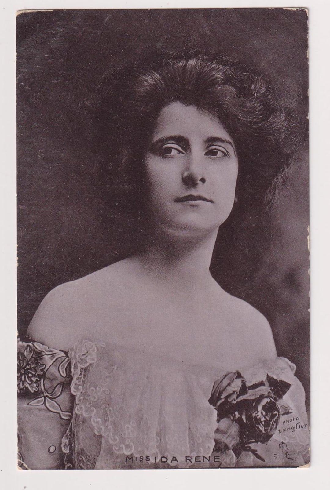 Ida Rene, Glamour Portrait, Antique Real Photo Postcard, 1908 - Etsy