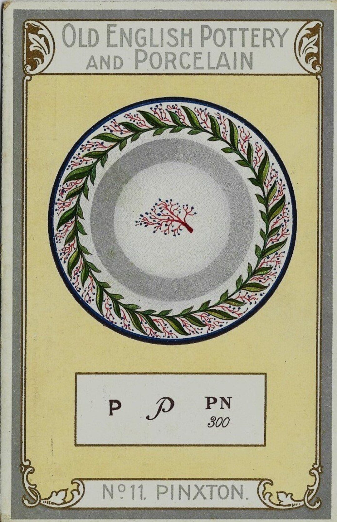 Old English Pottery and Porcelain PINXTON Plate Vintage - Etsy