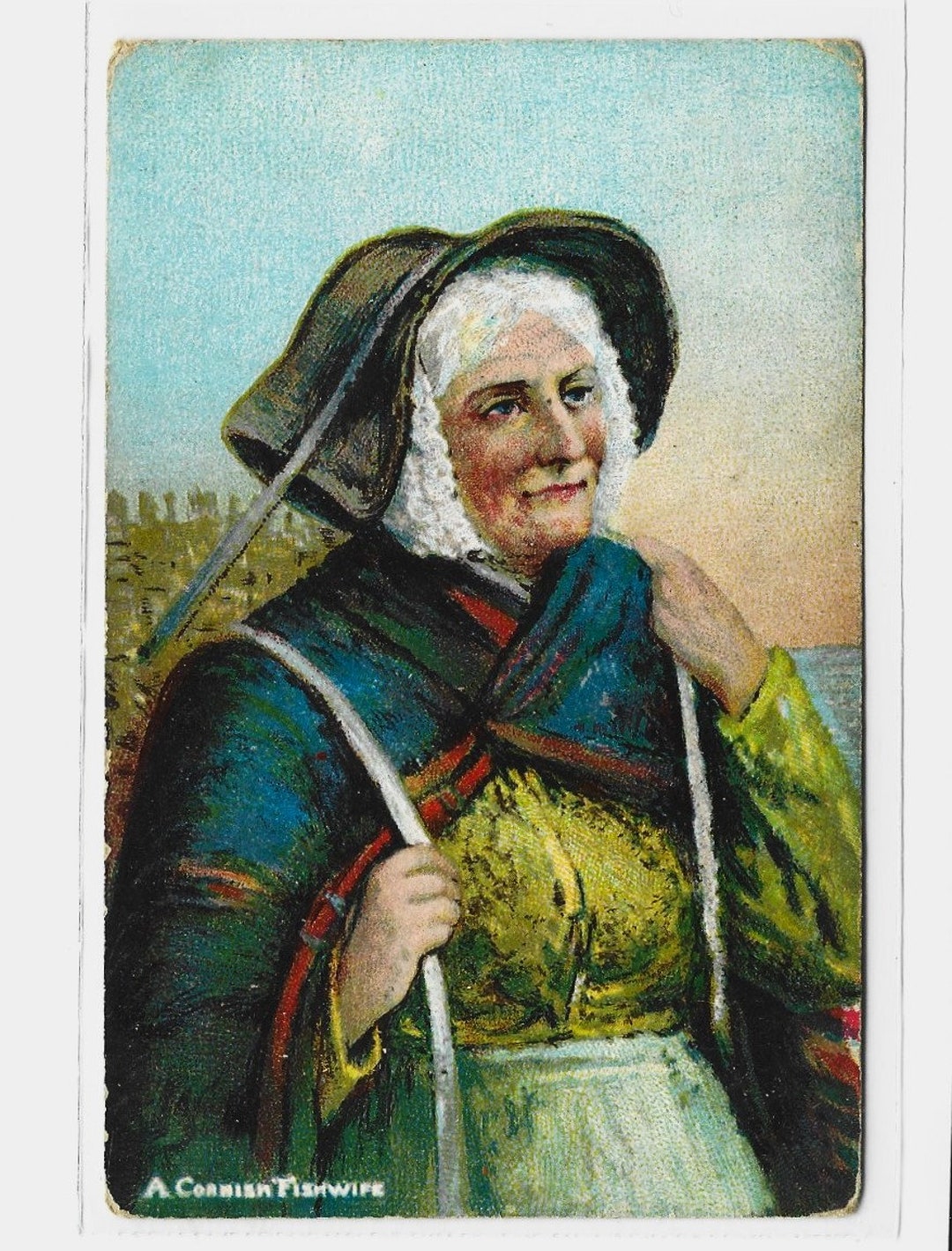 CORNISH FISHWIFE, Social History, Antique Postcard, Posted 1907 From ...