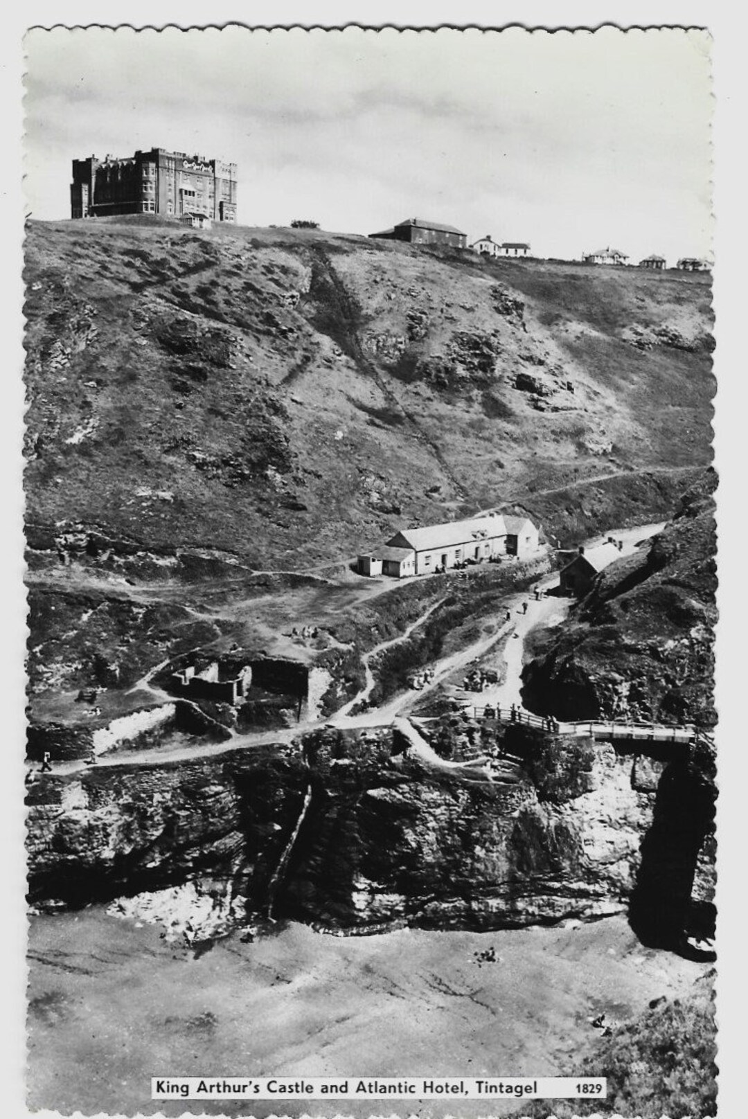 TINTAGEL, king Arthur's Castle and Atlantic Hotel now Called Camelot ...