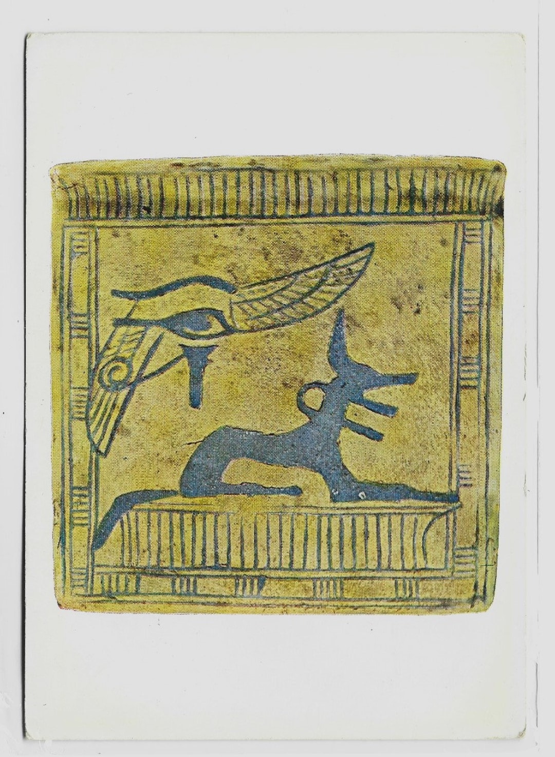 ANUBIS and WINGED Eye of HORUS, Vintage British Museum Postcard, C1920s ...