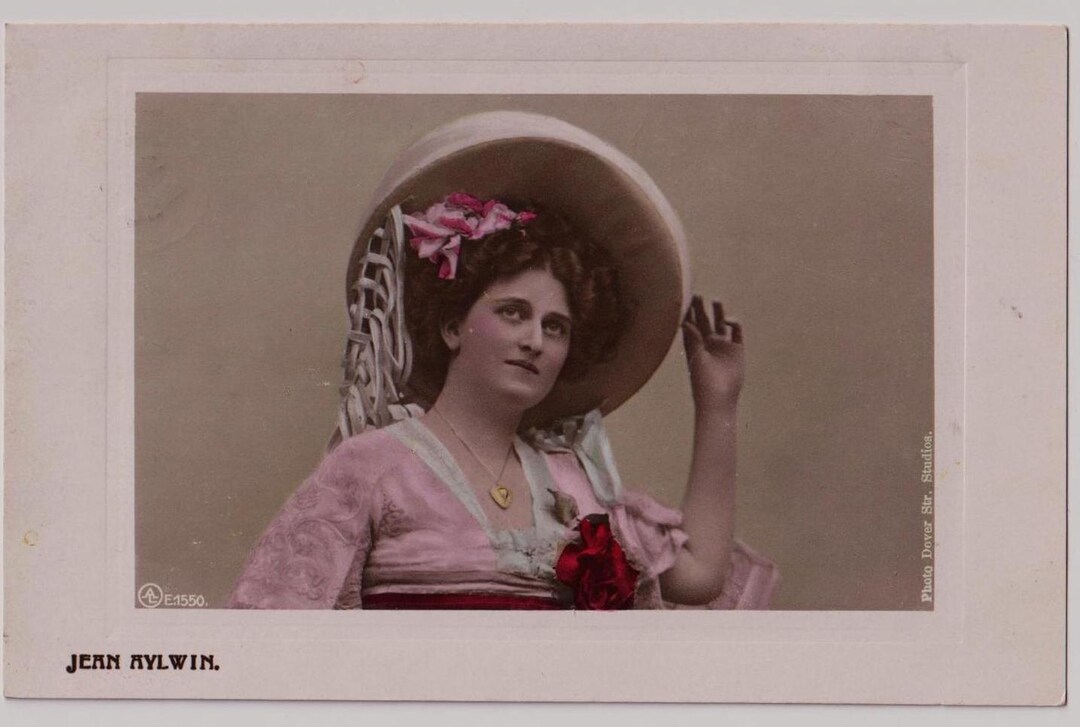 Edwardian Actress, Miss Jean Aylwin, Antique Photo Postcard, 1910 - Etsy