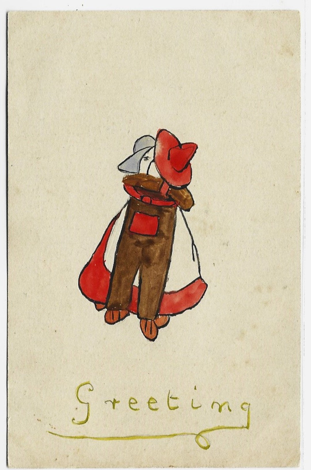 DUTCH GIRL and BOY Hugging greeting Traditional - Etsy
