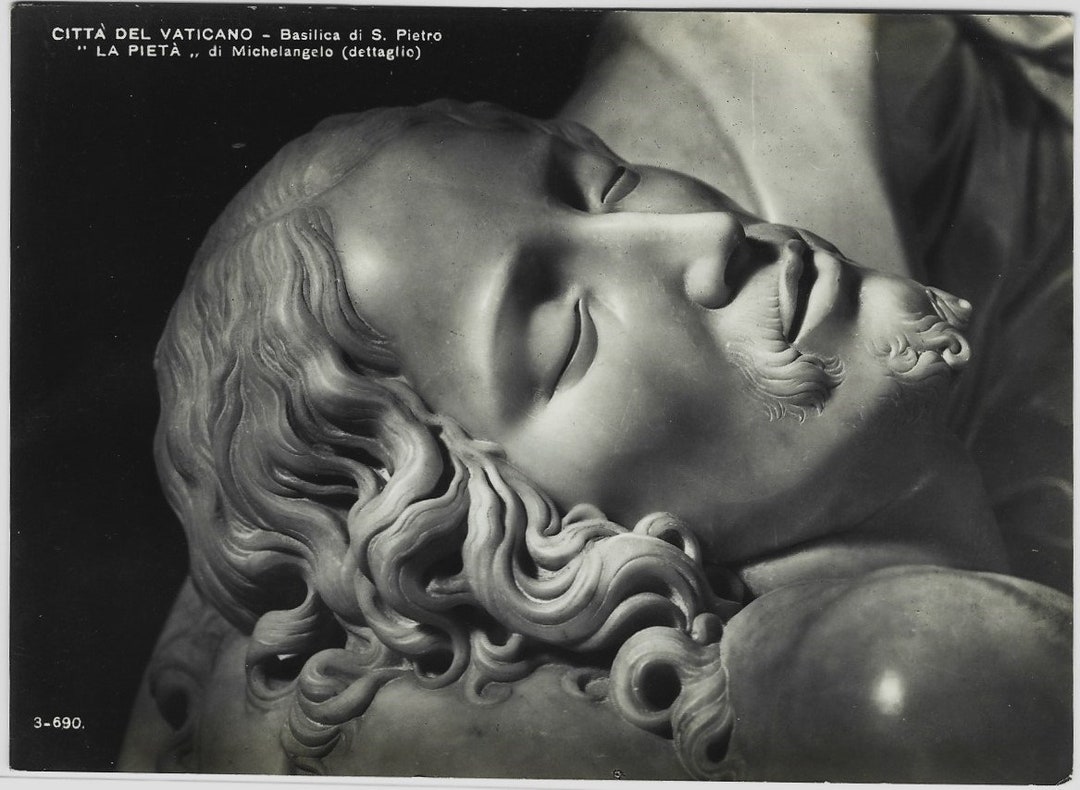 Pieta,detail Michelangelo, VATICAN, ROME, Vintage Religious Real Photo ...