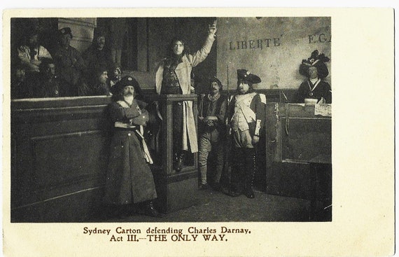 Martin Harvey Edwardian Actor as Sydney Carton Defending - Etsy