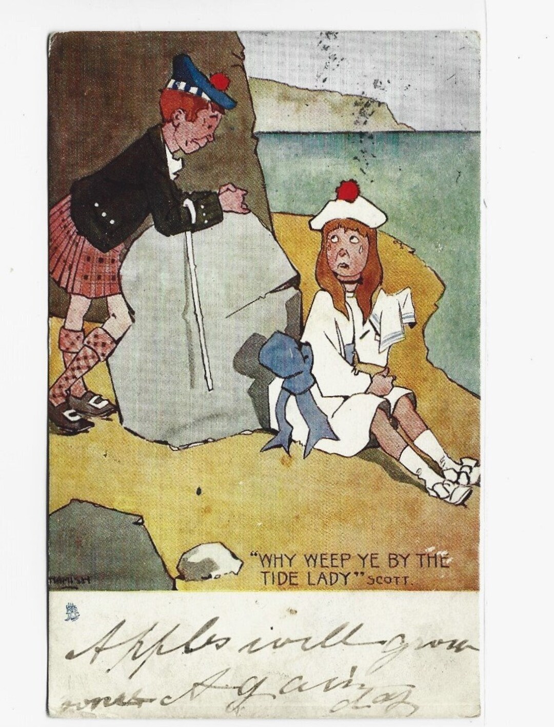 Why Weep Ye by the Tide Lady, Scott, Artist: Hamish Duncan, Antique ...