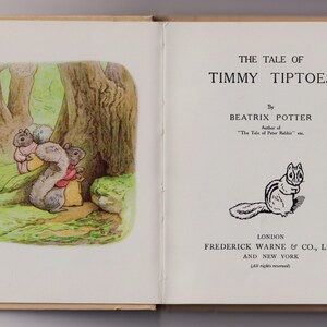 The Tale of TIMMY TIPTOES by Beatrix Potter, F Warne & Co., 1980s ...