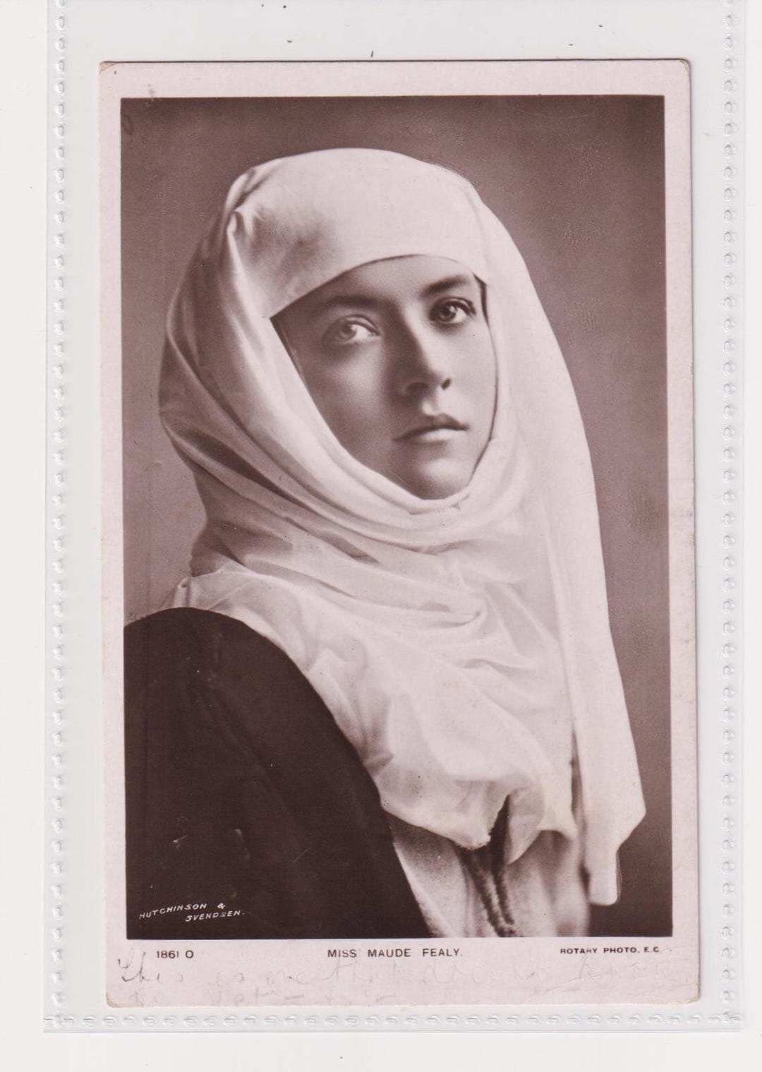 Miss MAUDE FEALY, Edwardian Actress, Antique Real Photo Postcard ...
