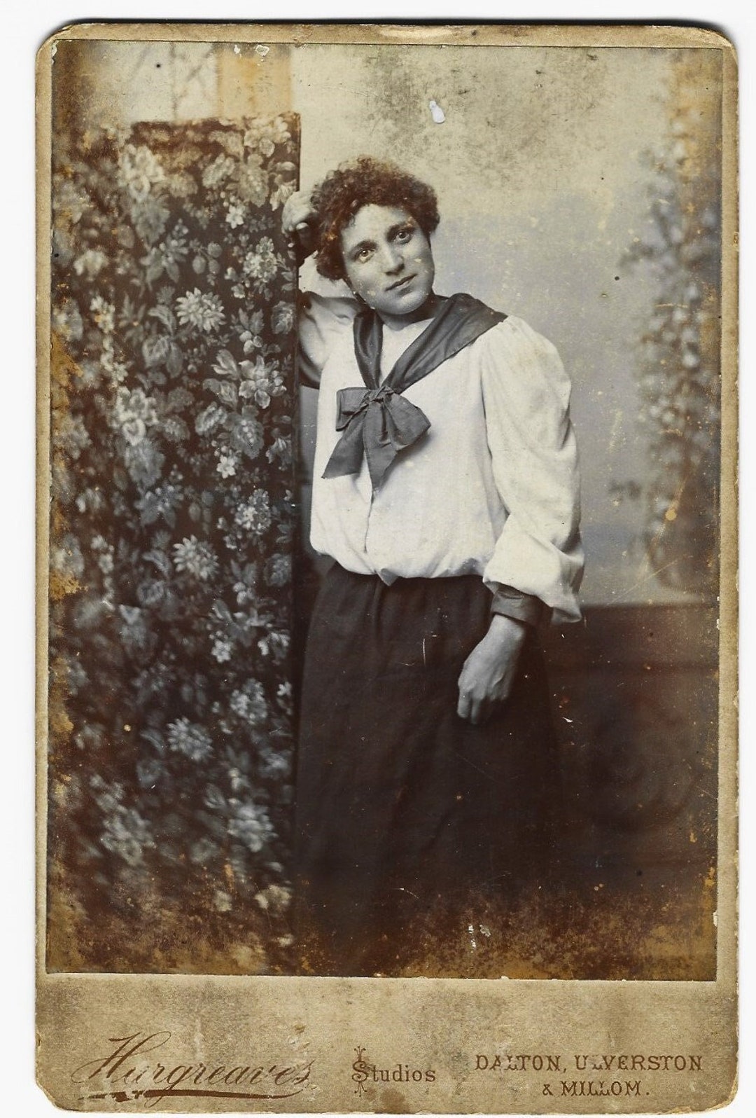 Antique Victorian CABINET Photograph, Young Lady, Delightful Fashion, J ...