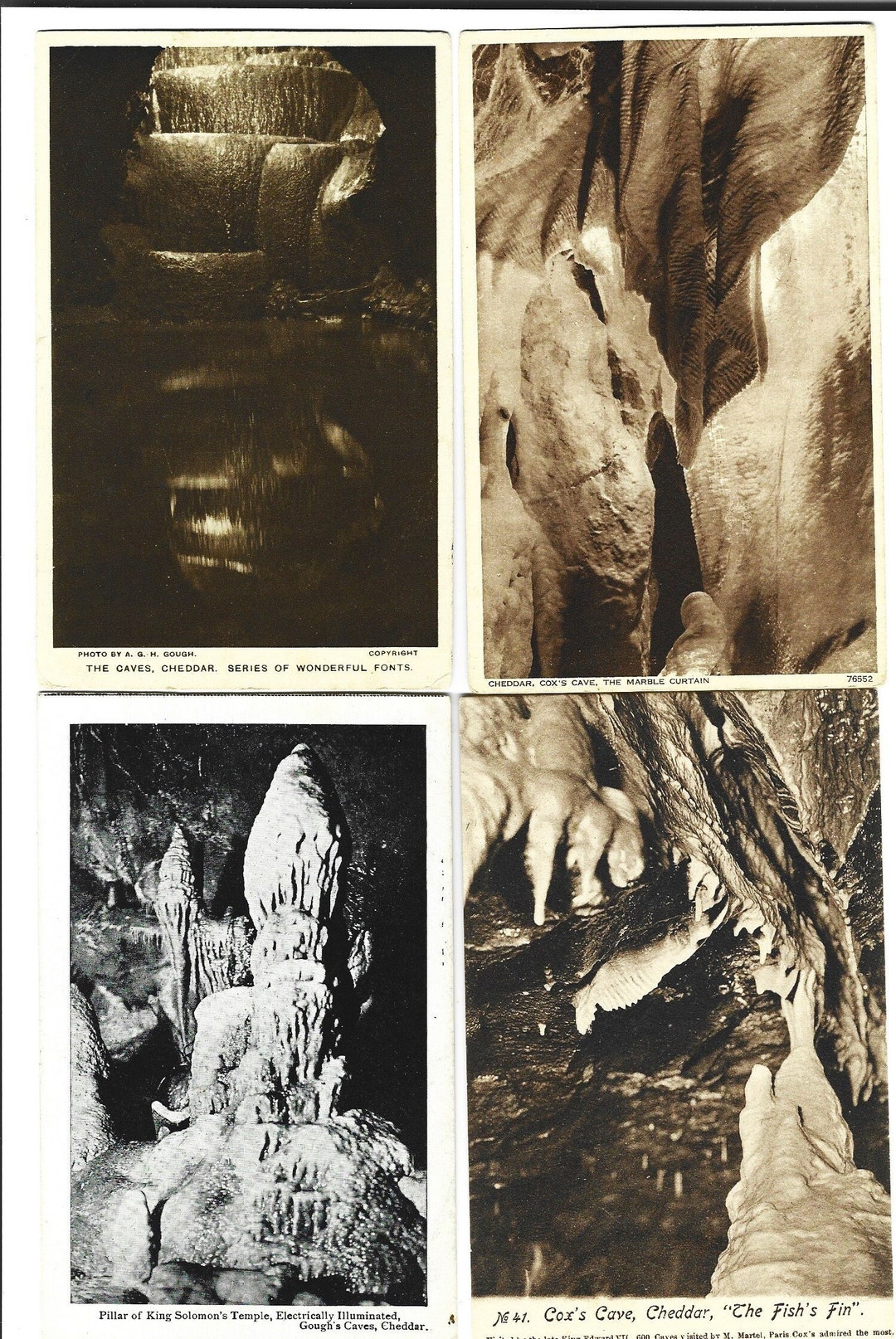 CHEDDAR GORGE CAVES Lot of 4 Vintage Real Photo Postcards - Etsy