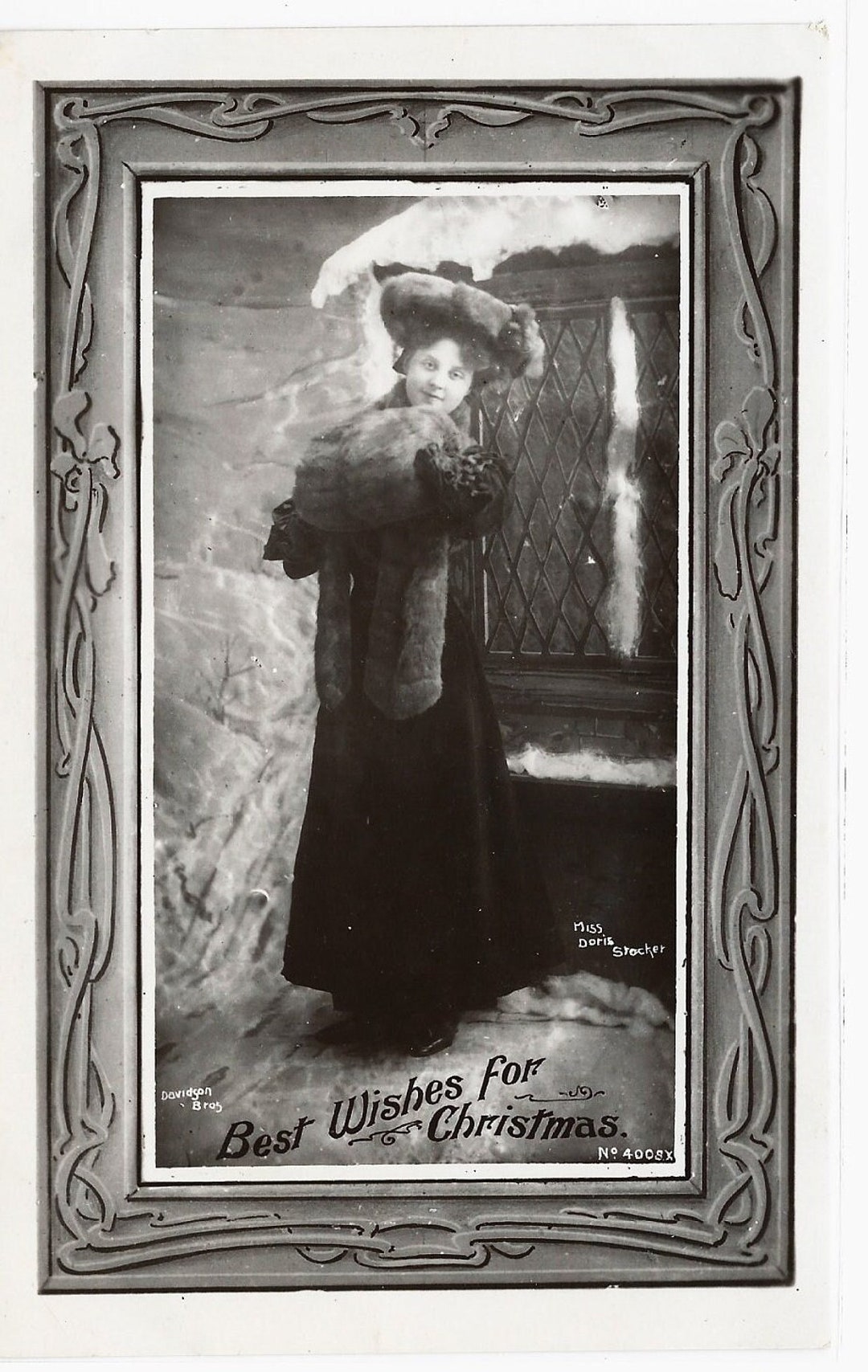 GLAMOUR, Miss Doris Stocker, British Actress, Winter Fashioin, Antique ...