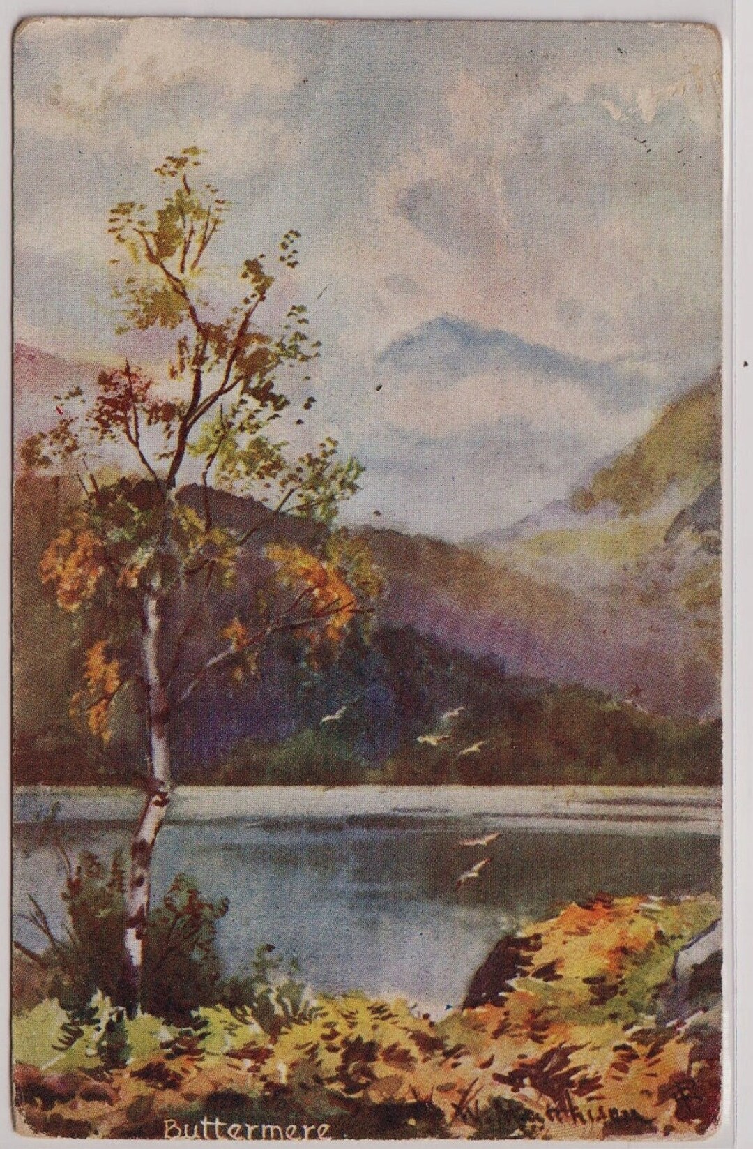 BUTTERMERE, Lake District, W Matthison, Vintage Artist Postcard, Posted ...