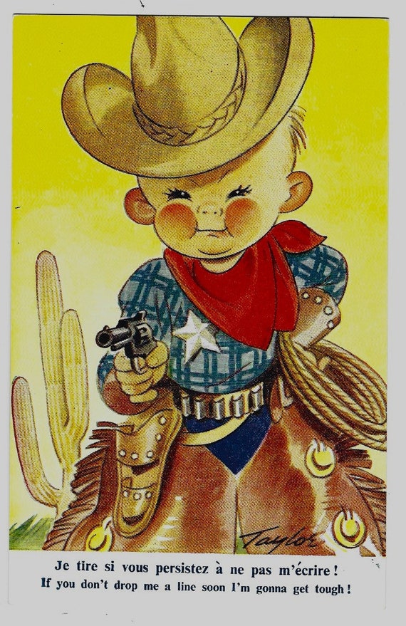 Vintage Cowboy Postcard