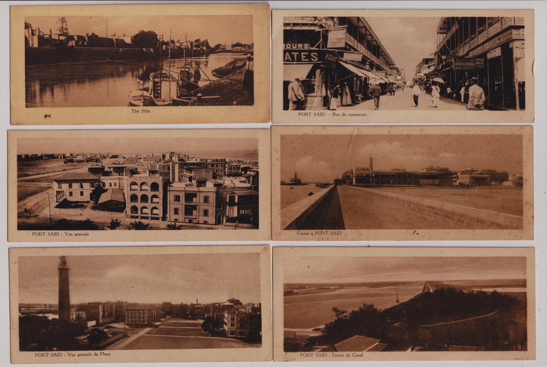 Antique Egyptian WW1 Postcards, PORT SAID, Lot of 10 - Etsy