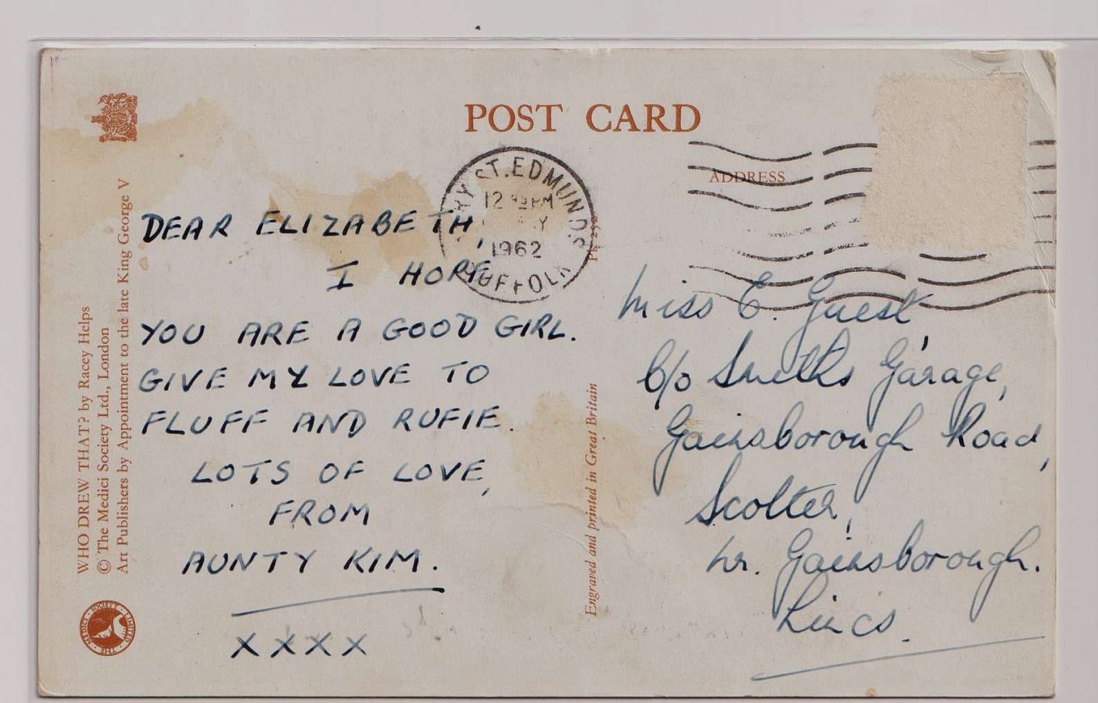 Racey HELPS, Who Drew That Teacher and Little Animal Students, Vintage ...