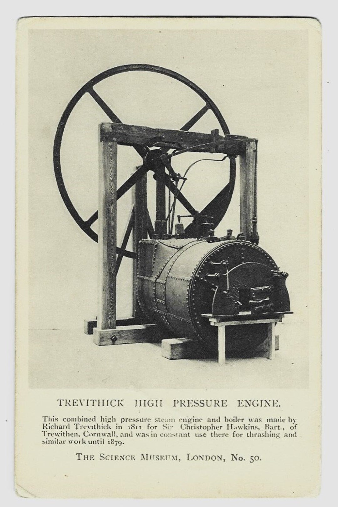 TREVITHICK High Pressure ENGINE, Vintage Real Photo Postcard, Science ...