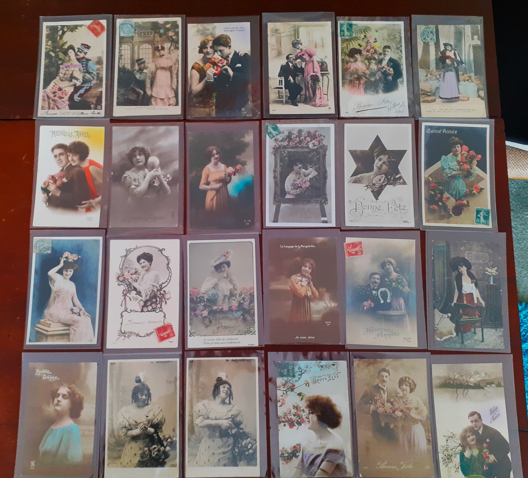 Vintage FRENCH GLAMOUR Postcard, Woman and Couples, Lovely Fashion, Job ...