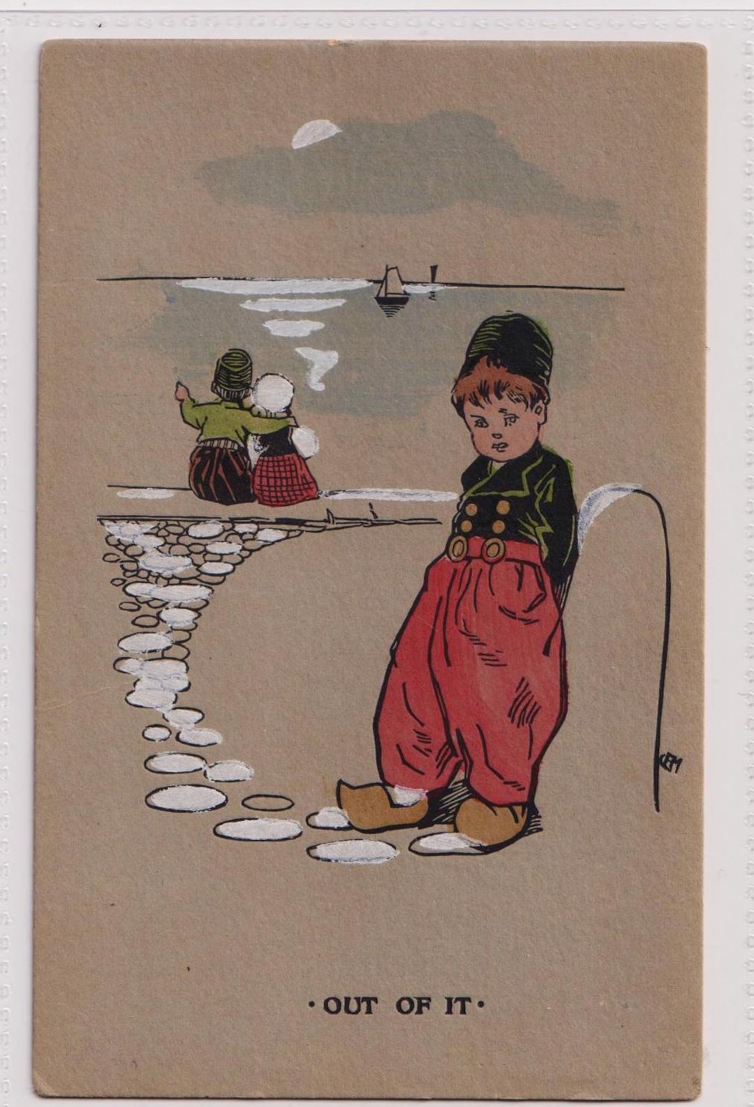 Antique DUTCH BOY Hand Tinted Artist Postcard, C W Faulkner, C1910s - Etsy