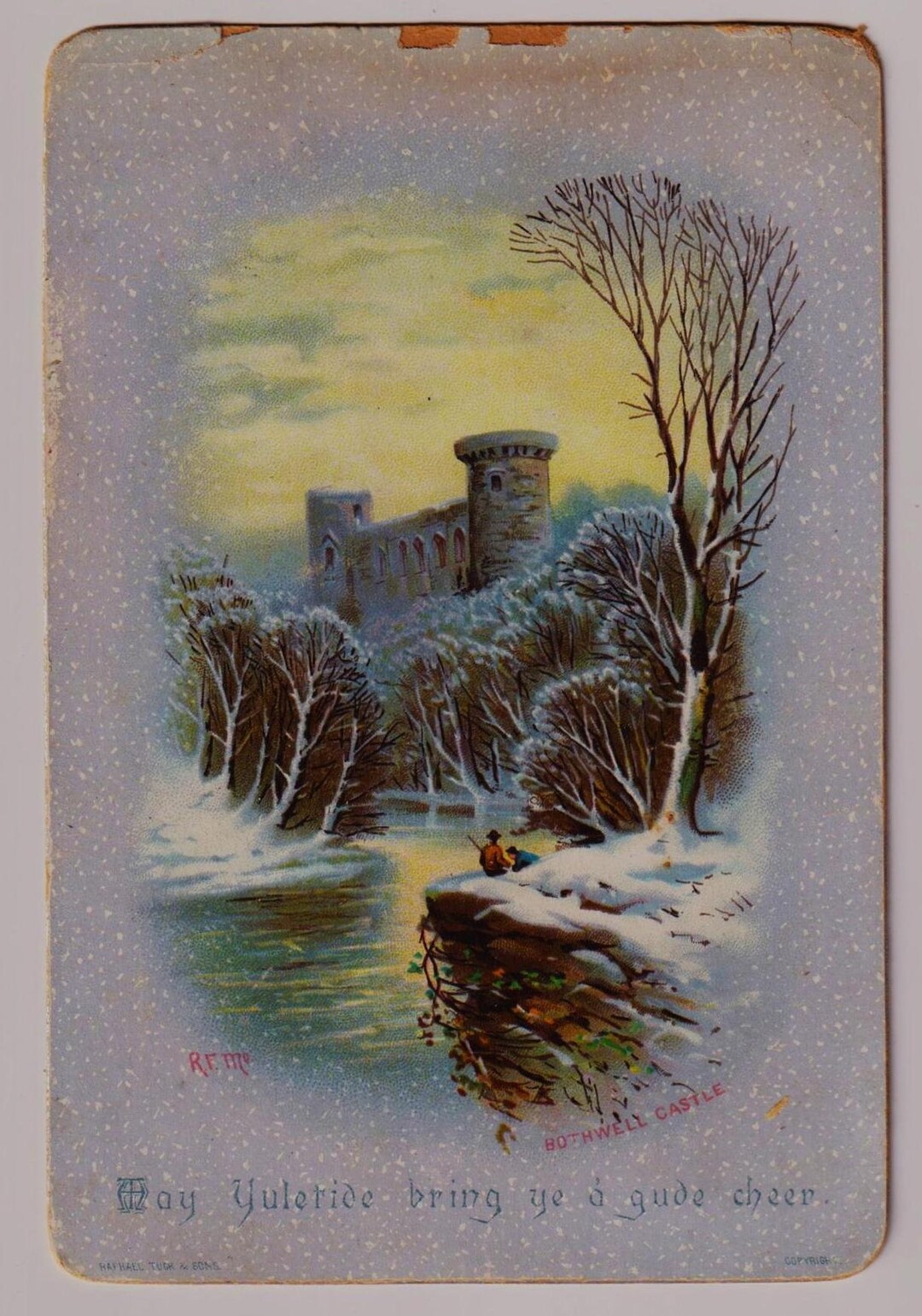 BOTHWELL CASTLE, Scotland, in the Snow, R.F.MCINTYRE, Victorian ...