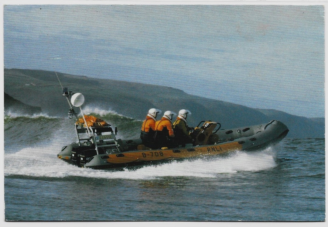 LIFEBOAT bessie RNLI Minehead, Vintage Real Photo Postcard, Posted in ...